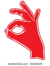 Human Okay Hand Sign Stock Vector (Royalty Free) 102244195 | Shutterstock