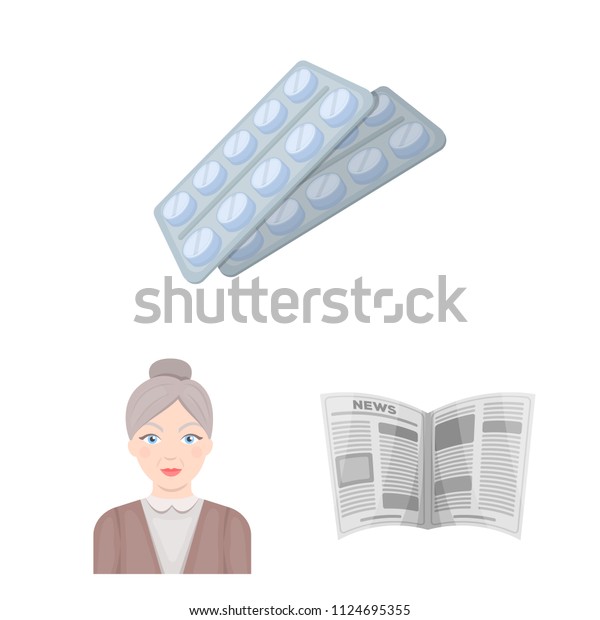 Human Old Age Cartoon Icons Set Stock Vector (Royalty Free) 1124695355 ...