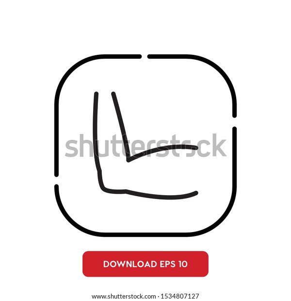 Human Organ Elbow Outline Vector Icon Stock Vector (Royalty Free ...
