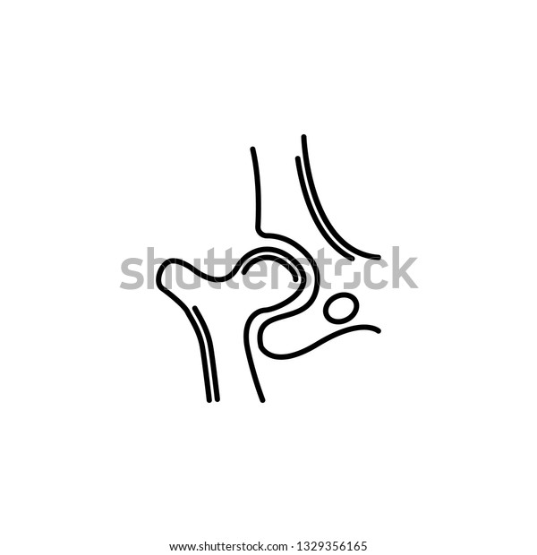 Human Organ Hip Bone Outline Icon Stock Vector (Royalty Free ...