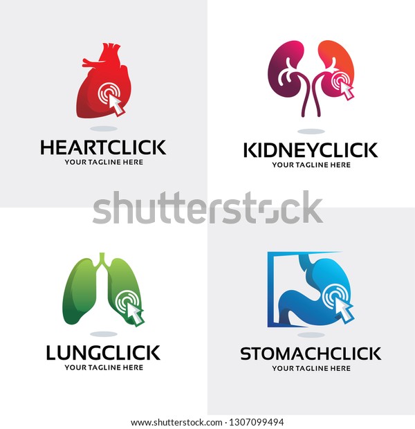 Human Organ Logo Set Design Template 스톡 벡터(로열티 프리) 1307099494 ...