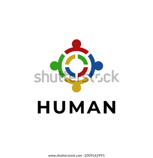 Human Organization Resource Modern Logo Design Stock Vector (Royalty ...