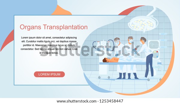 Human Organs Transplantation Cartoon Vector Web Stock Vector (Royalty ...