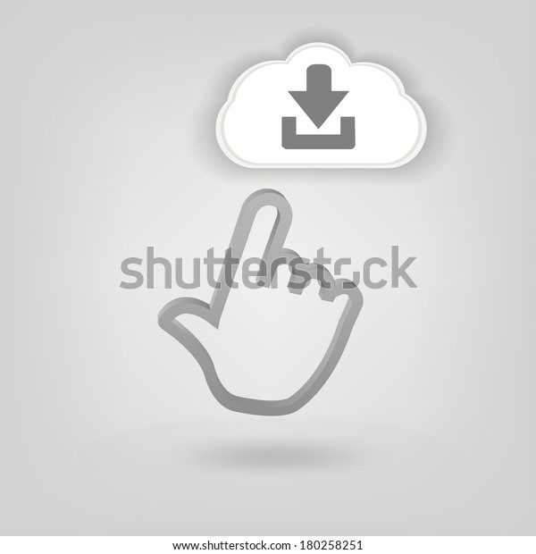 Human Palm Icon Stock Vector (Royalty Free) 180258251 | Shutterstock