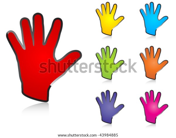 Human Palm Icon Vector Illustration Stock Vector (Royalty Free ...