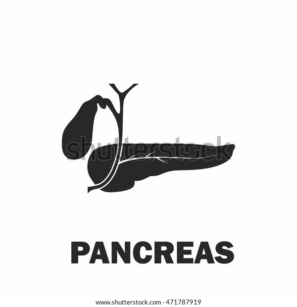 Human Pancreas Black Icon Stock Vector (Royalty Free) 471787919
