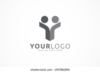 Human Partnership Vector Logo Template Stock Vector (Royalty Free ...