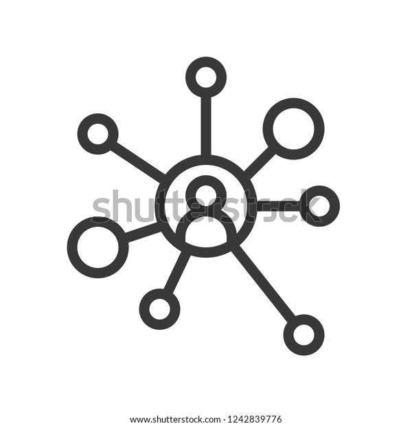 Human Pictogram Connection Diagramnetwork Communication Concepteditable ...