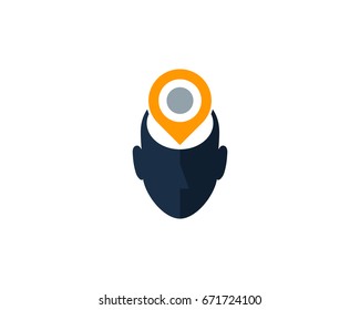 Human Pin Icon Logo Design Element Stock Vector (Royalty Free ...
