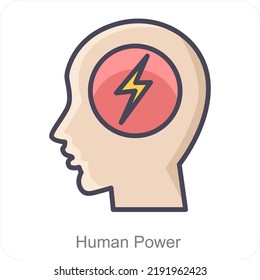 Human Power Brain Icon Concept Stock Vector (Royalty Free) 2191962423 ...