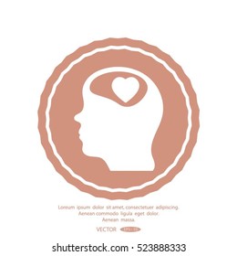 Human Profile Heart Stock Vector (Royalty Free) 523889170 | Shutterstock