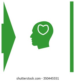 Human Profile Heart Vector Icon Stock Vector (Royalty Free) 350445551 ...