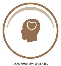 Human Profile Heart Vector Icon Stock Vector (Royalty Free) 373301185 ...
