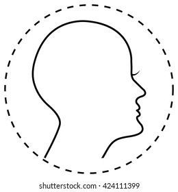 Human Profile Picture Stock Vector (Royalty Free) 424111399 | Shutterstock