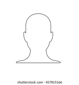 Human Profile Picture Black Vector Icon Stock Vector (Royalty Free ...