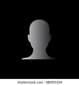 Human Profile Picture Black Vector Icon Stock Vector (Royalty Free ...