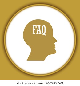 Human Profile Picture Faq Icon Stock Vector (Royalty Free) 360385769 ...