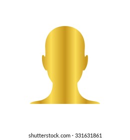 Human Profile Picture Gold Vector Icon Stock Vector (Royalty Free ...