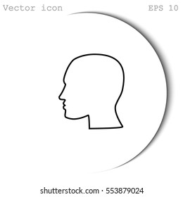 Human Profile Picture Vector Icon Flat: vector de stock (libre de ...