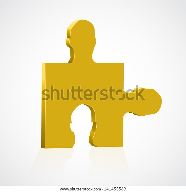 Human Puzzle Vector Illustration Stock Vector (Royalty Free) 141455569 ...