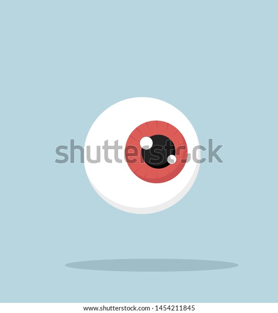 Human Red Eyeball Vector Illustration Stock Vector (Royalty Free ...