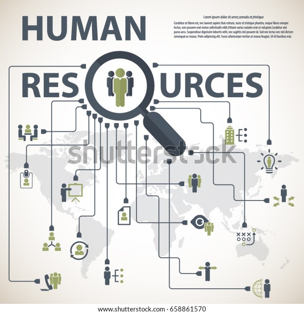 Human Resource Conceptual Background Human Resource Stock Vector ...