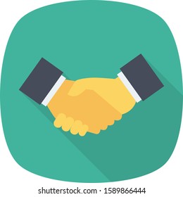 Human Resource Flat Icons Teamwork Handshake Stock Vector (Royalty Free ...