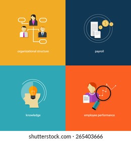 Human Resource Icon Payroll Organization Performance: เวกเตอร์สต็อก ...