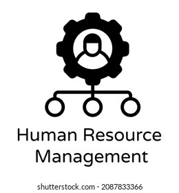 Human Resource Management Glyph Icon Stock Vector (Royalty Free ...