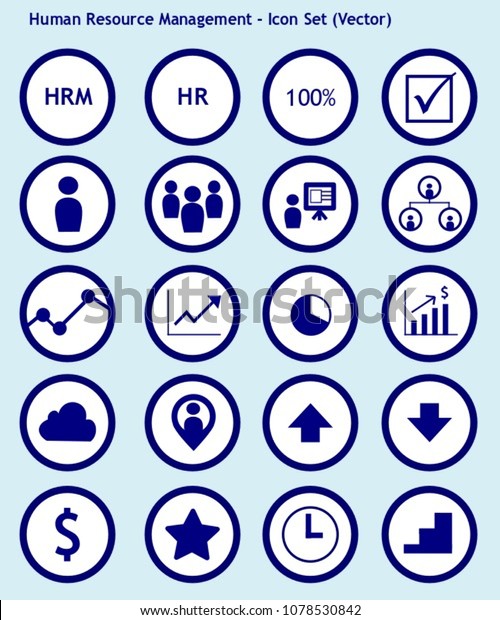 Human Resource Management System Icon Set Stock Vector (Royalty Free ...