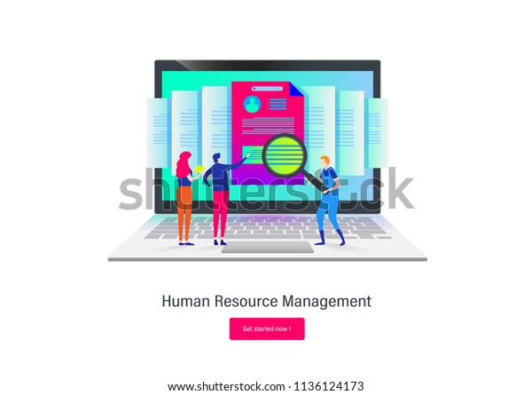 Human Resource Requirement Flat Cartoon Miniature Stock Vector (Royalty ...