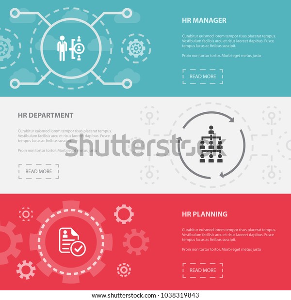 Human Resources 3 Horizontal Webpage Banners Stock Vector (Royalty Free ...