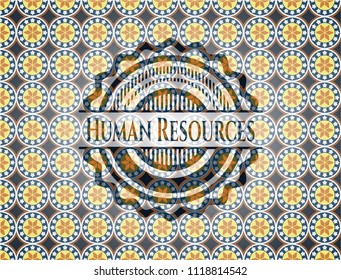 Human Resources Arabic Emblem Background Arabesque Stock Vector ...