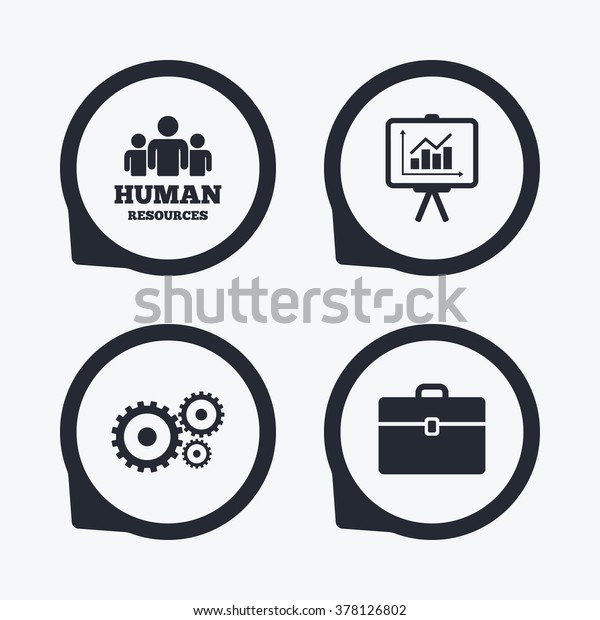 Human Resources Business Icons Presentation Board: เวกเตอร์สต็อก (ปลอด ...