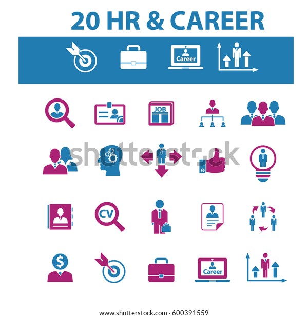 Human Resources Career Icons Stock Vector (Royalty Free) 600391559