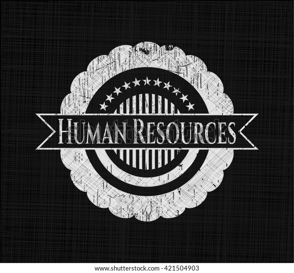 Human Resources Chalk Emblem Written On Stock Vector (Royalty Free ...