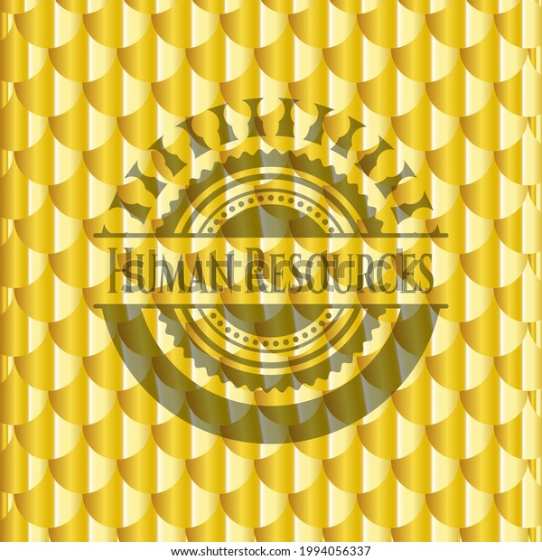 Human Resources Gold Badge Scales Pattern Stock Vector (Royalty Free ...