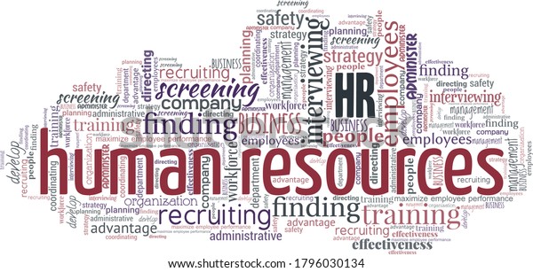 Human Resources Hr Word Cloud Isolated: เวกเตอร์สต็อก (ปลอดค่าลิขสิทธิ์ ...