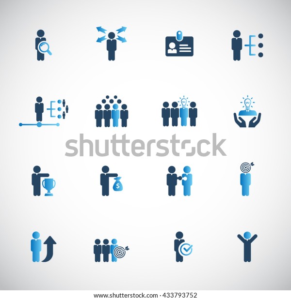 Human Resources Icon Set Stock Vector (Royalty Free) 433793752