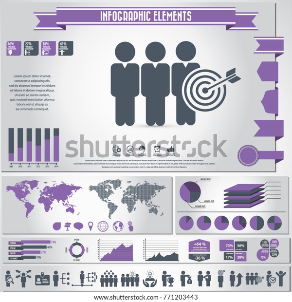 Human Resources Icon Set Infographics Element Stock Vector (Royalty ...