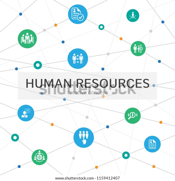 Human Resources Infographic Concept Abstract Background Stock Vector ...
