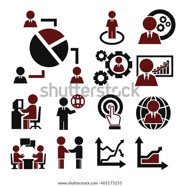 Human Resources Management Icon Set Stock Vector (Royalty Free ...