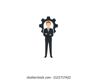 Human Resources Manager Icon Vector Illustration Stock Vector (Royalty ...