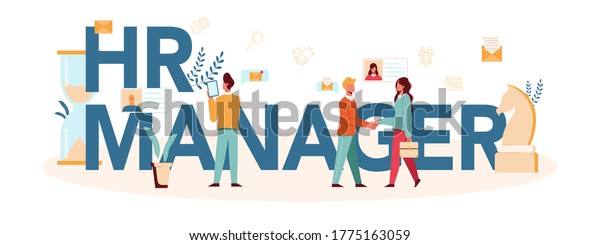 Human Resources Manager Typographic Header Concept Stock Vector ...