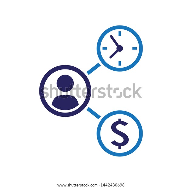 Human Resources Money Time Icon Stock Vector (Royalty Free) 1442430698 ...