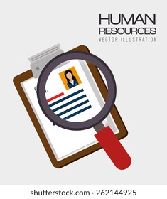 Human Resources Over White Background Vector Stock Vector (Royalty Free ...