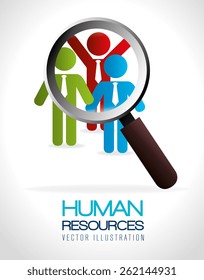Human Resources Over White Background Vector Stock Vector (Royalty Free ...