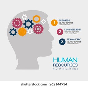 Human Resources Over White Background Vector Stock Vector (Royalty Free ...