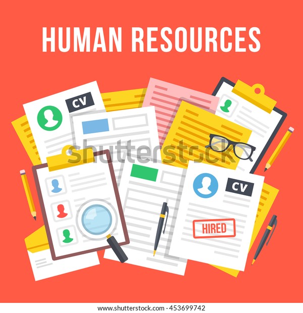 Human Resources Team Management Hr Department Stock Vector (Royalty ...