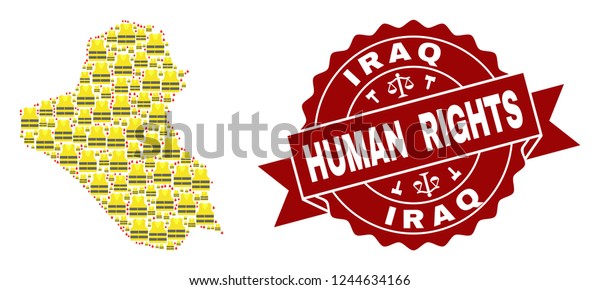 Human Rights Collage Yellow Vest Map : image vectorielle de stock ...